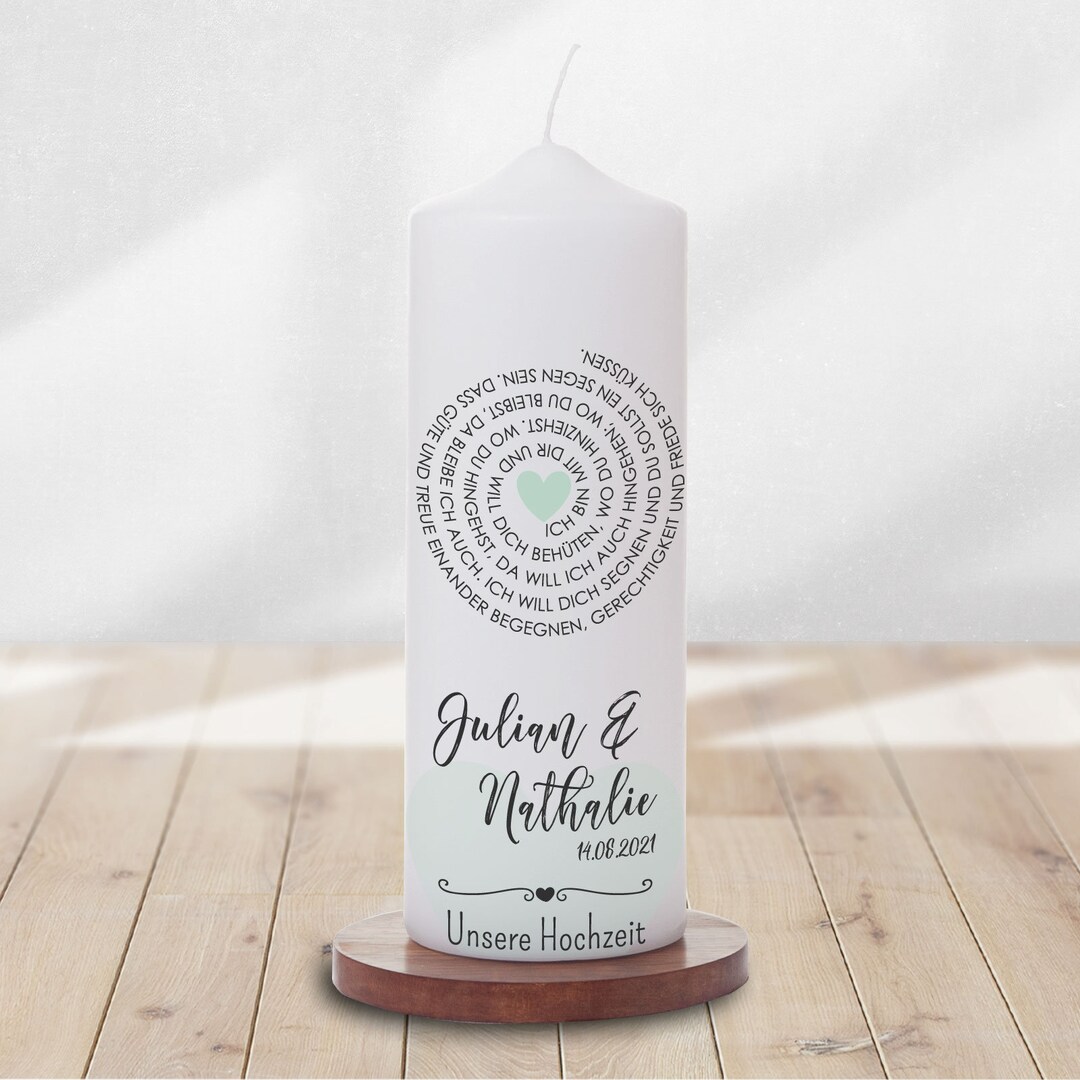 Personalized Wedding Candle - 'spiral' Wedding Candle - Wedding Candle ...