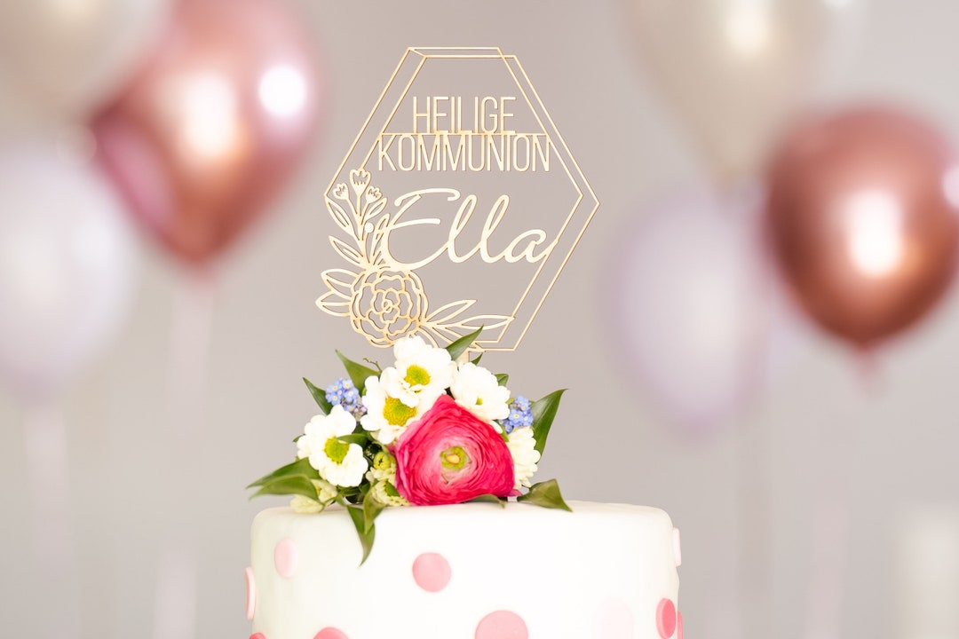 Cake Topper Communion 'ella' Confirmation Cake Topper Cake Topper ...