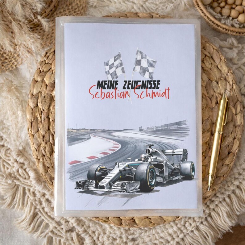 Personalized Certificate Folder, Race Car, Race Car Driver ...