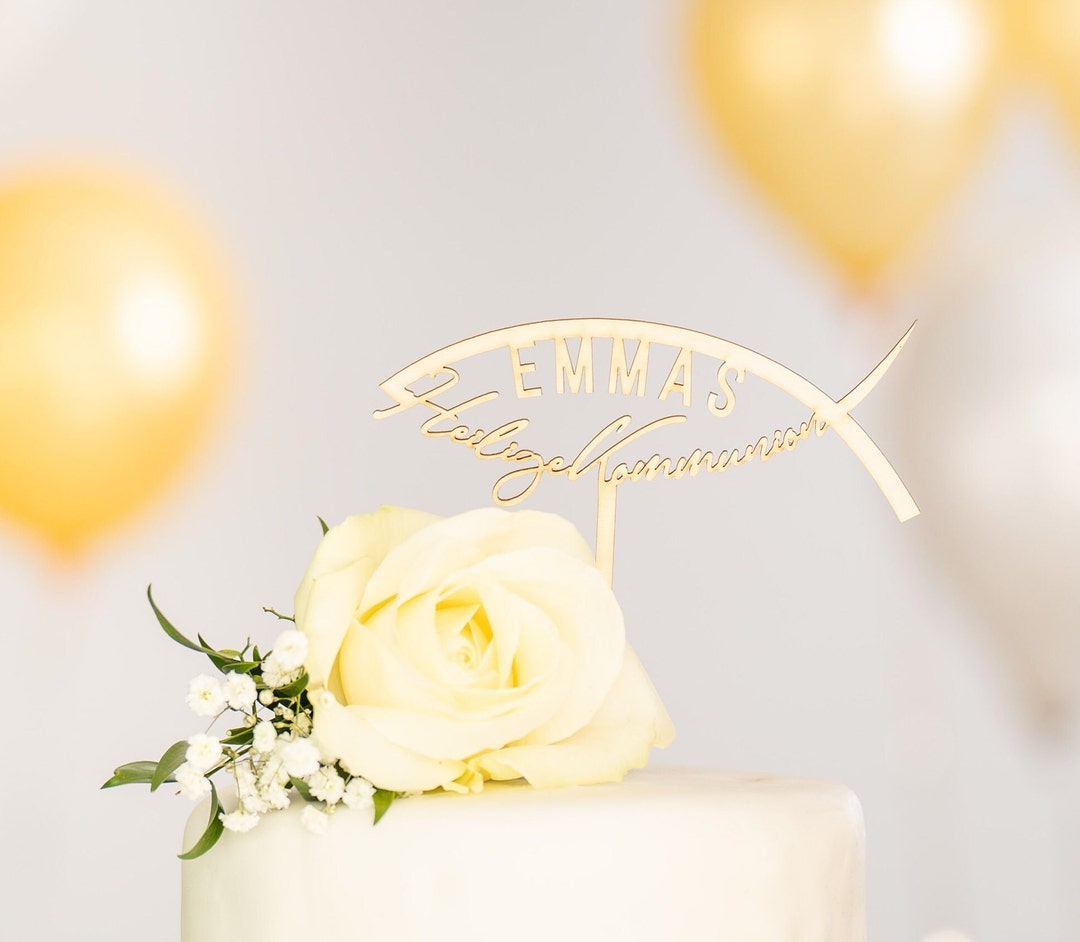 Cake Topper Communion Baptism 'emma' Confirmation Cake Topper Cake ...