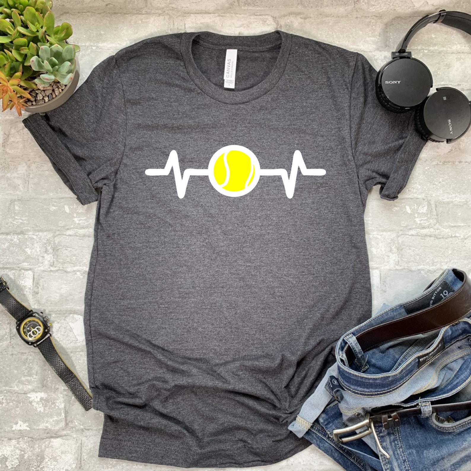 Tennis Heartbeat Shirt. Tennis Shirt. Funny Tennis Gift. Gifts for ...