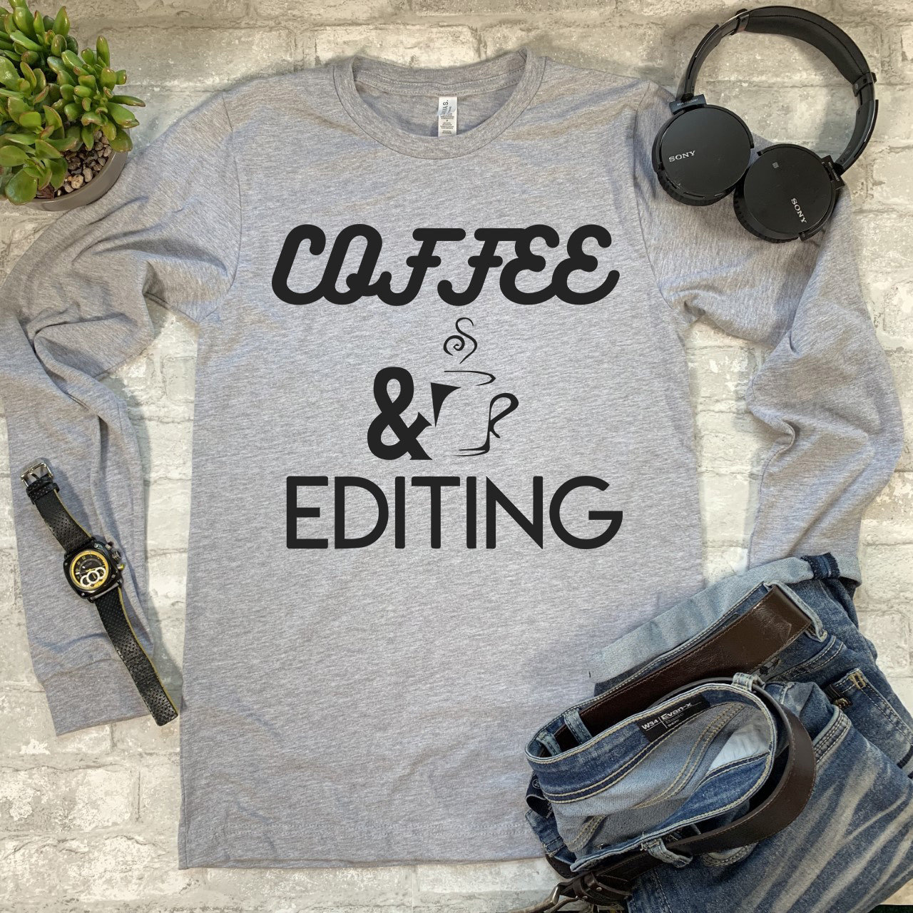 Coffee and Editing Shirt. Editor T-shirt. Shirt. Sweatshirt. - Etsy