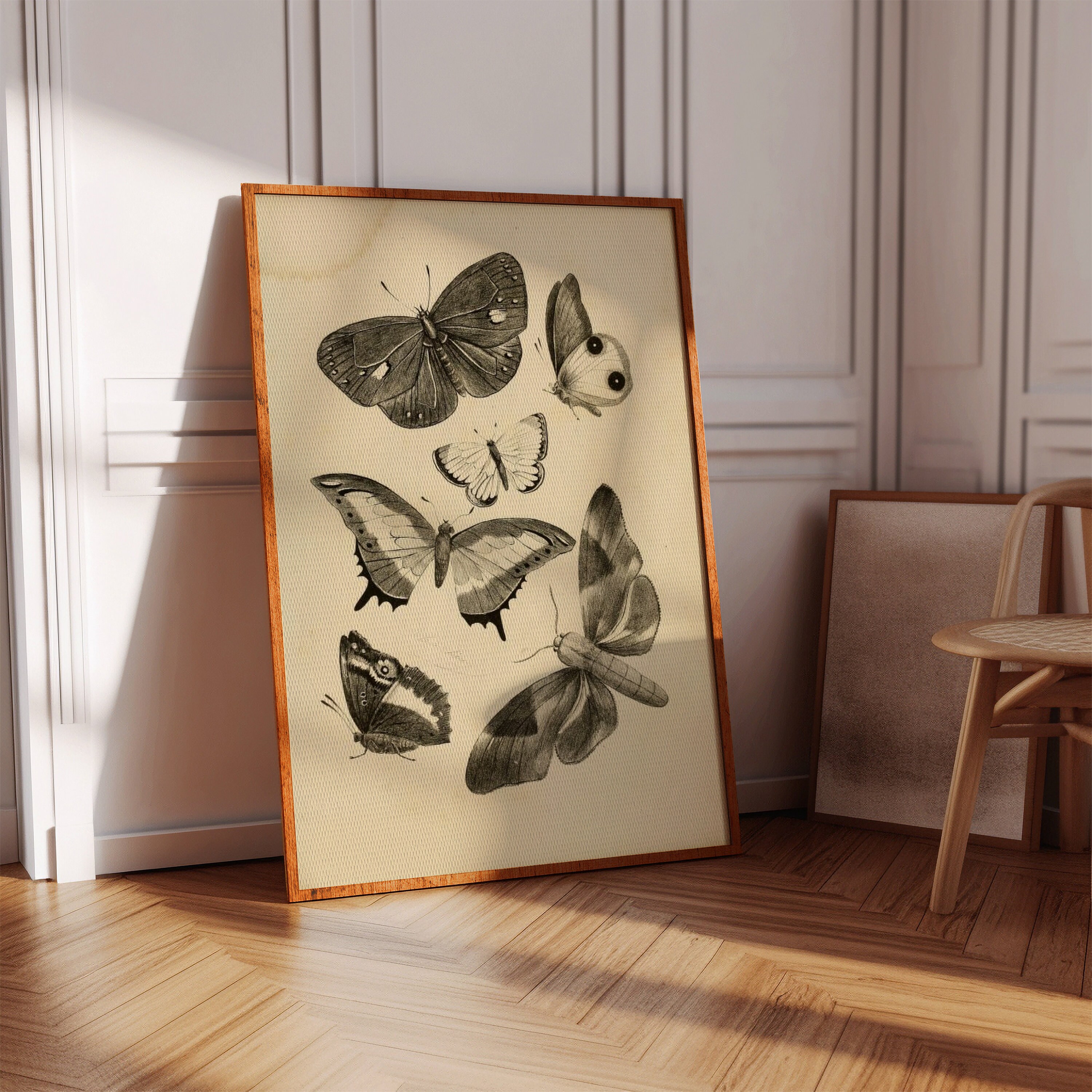 VINTAGE Butterfly Art Print, Antique Botanical Wall Decor, Spring ...