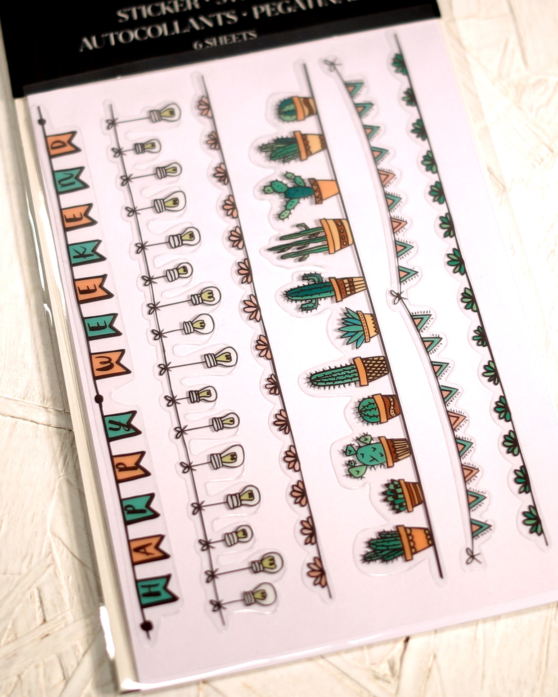Sticker Sheets Set of 6 Transparent Stickers - Etsy