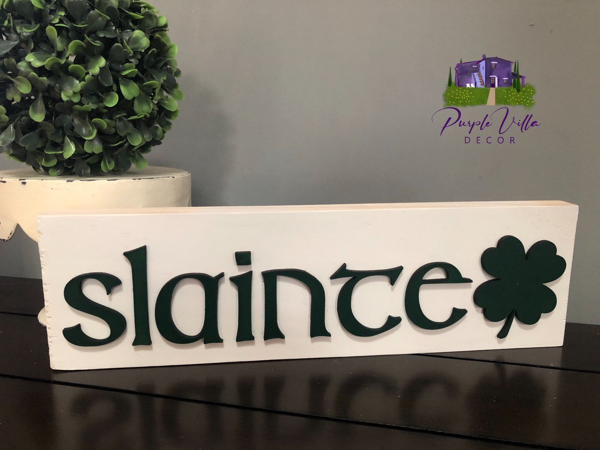 Slainte Irish Wood Block Sign Custom Shelf Decor Irish - Etsy