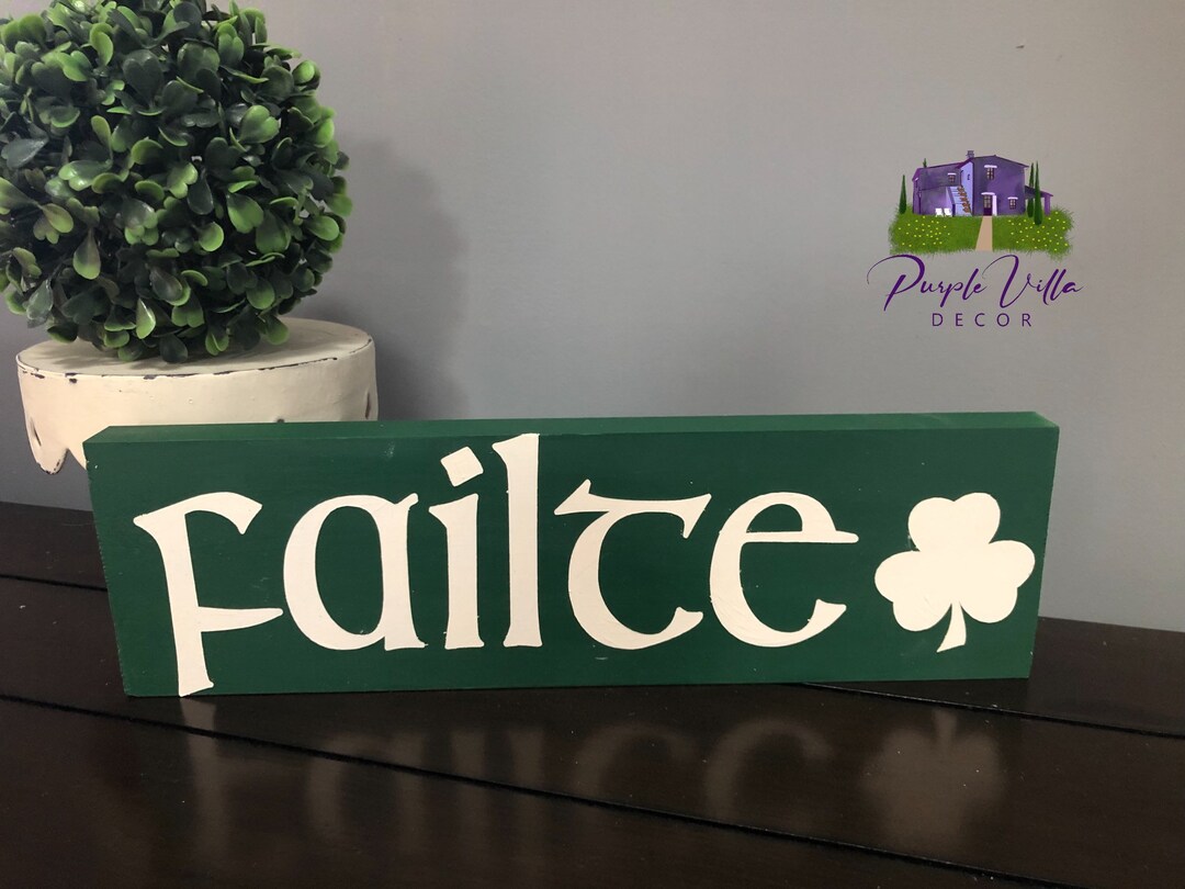 Irish Failte Sign Welcome Ireland Wood Sign Free Shipping - Etsy