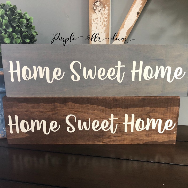 Home Sign With Wreath - Etsy