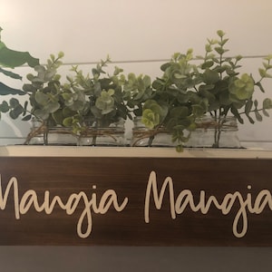 Mangia Wood Kitchen Sign – Italian Home Decor - Etsy