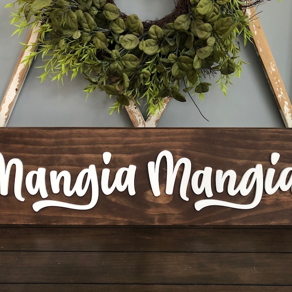 Mangia Sign - Etsy