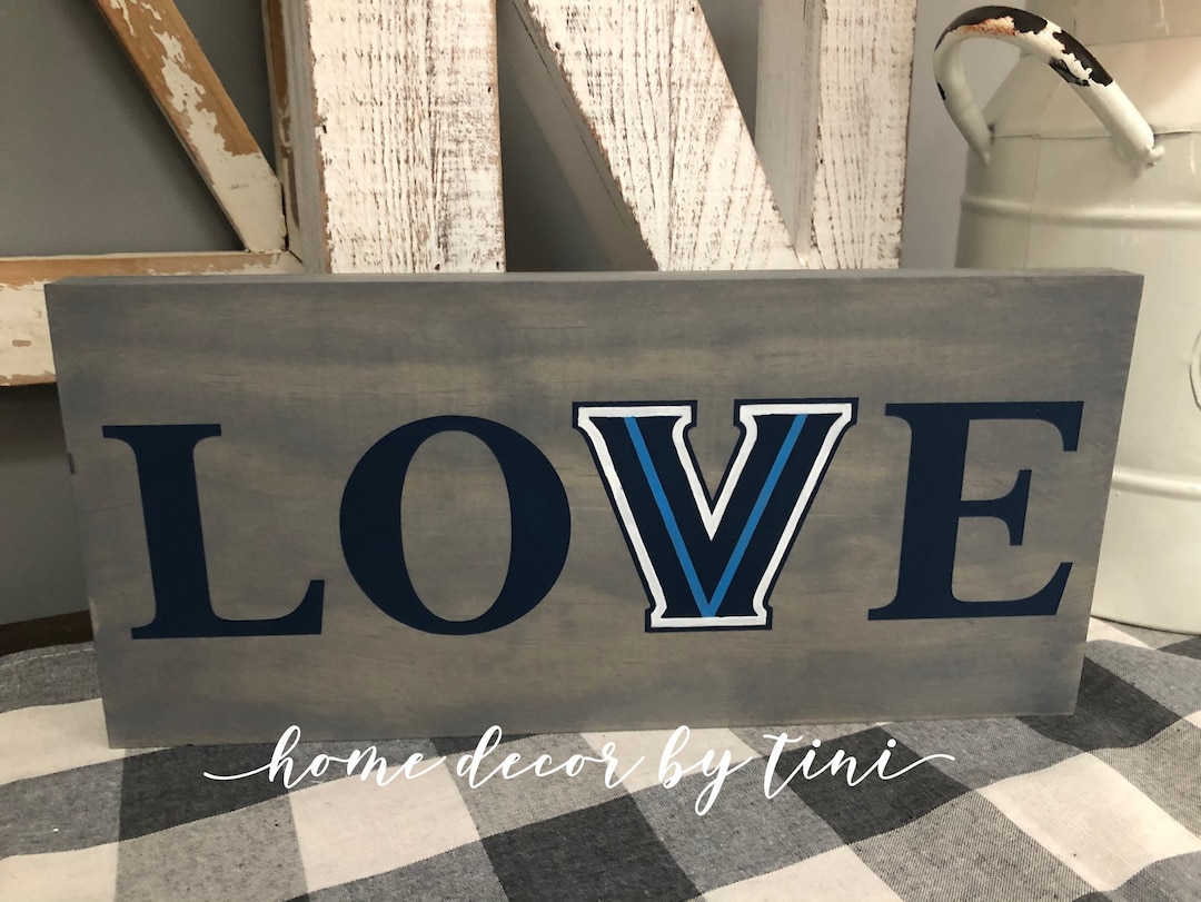 Love Villanova - Hand Painted Plaque - Home Decor Gift Sign -wall Nova ...