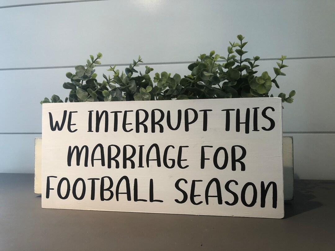 Funny Football Wooden Sign - Hand Painted Wood Decor - Man Cave Gift ...