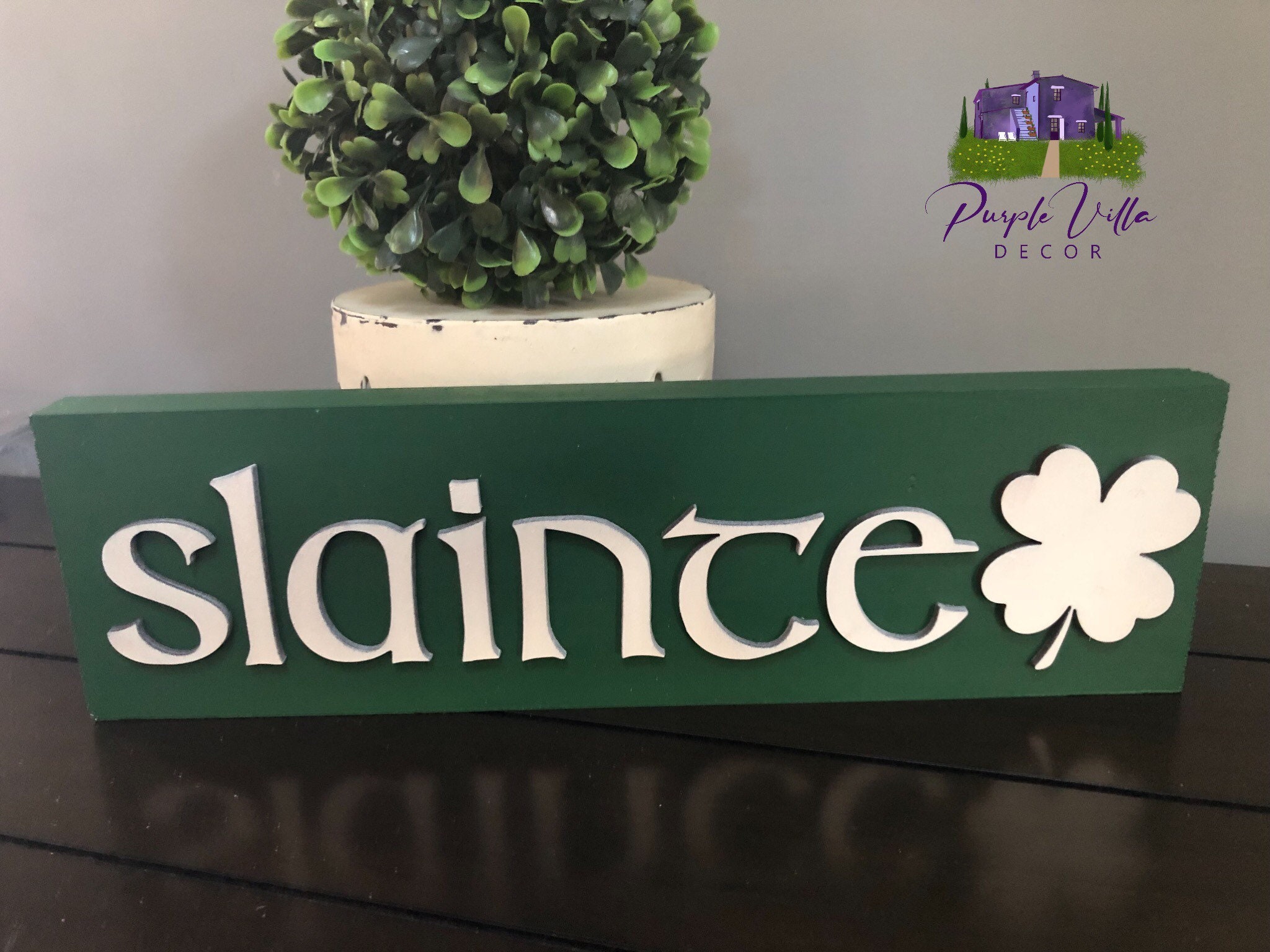 Slainte Irish Wood Block Sign Custom Shelf Decor Irish - Etsy