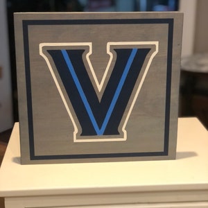 Villanova V Hand Painted Plaque Home Decor Gift Sign for Wall Square ...
