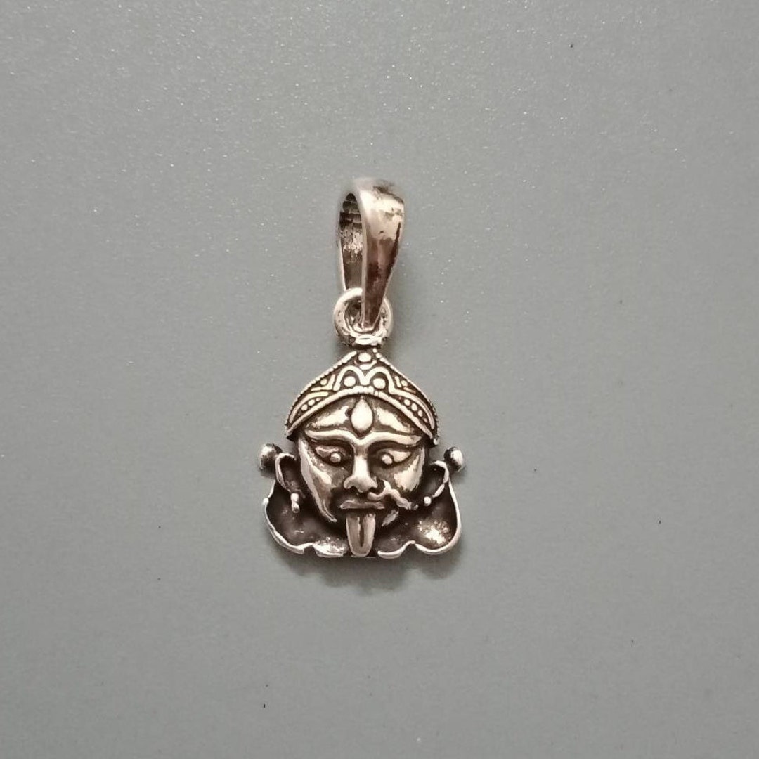 Kali Pendant in Sterling Silver, Kaali, 925, Kali Face, Hindu Goddess ...