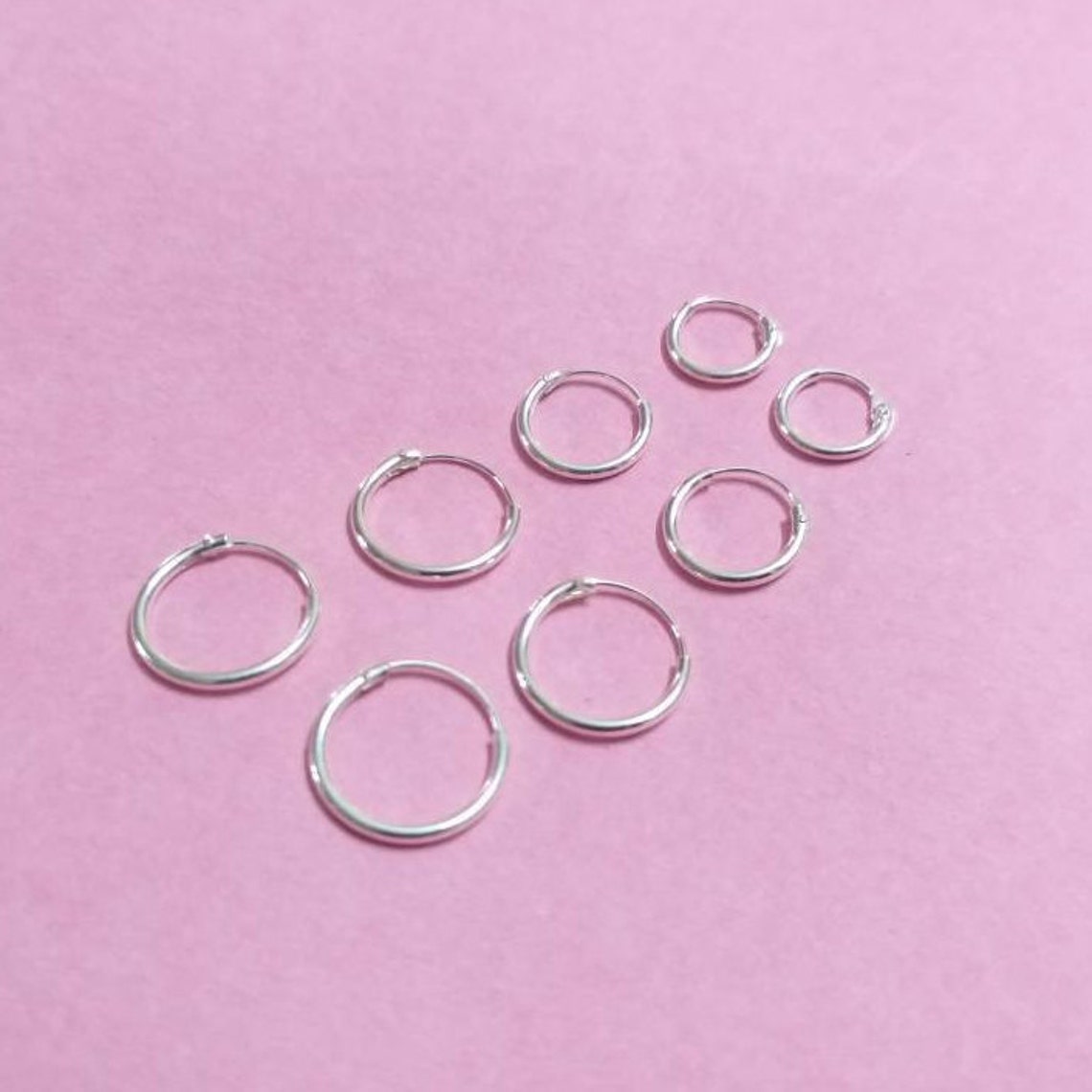 Sterling Silver Hoop Earring, 10mm 9mm, 8mm, 6mm Cartilage Earring ...