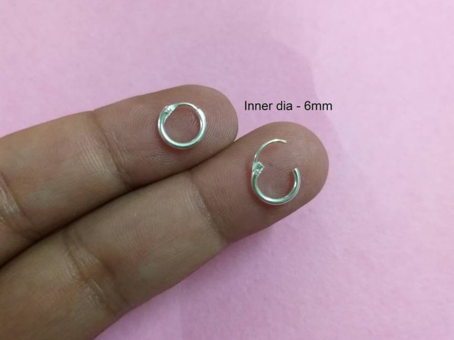 Sterling Silver Hoop Earring, 10mm 9mm, 8mm, 6mm Cartilage Earring ...