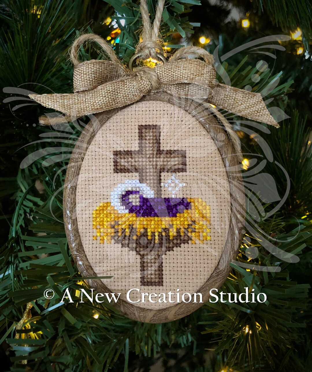 Nativity Cross Ornament Cross Stitch Pattern - Etsy