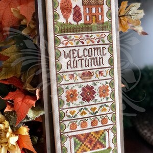 Autumn Band Sampler Cross Stitch Pattern - Etsy