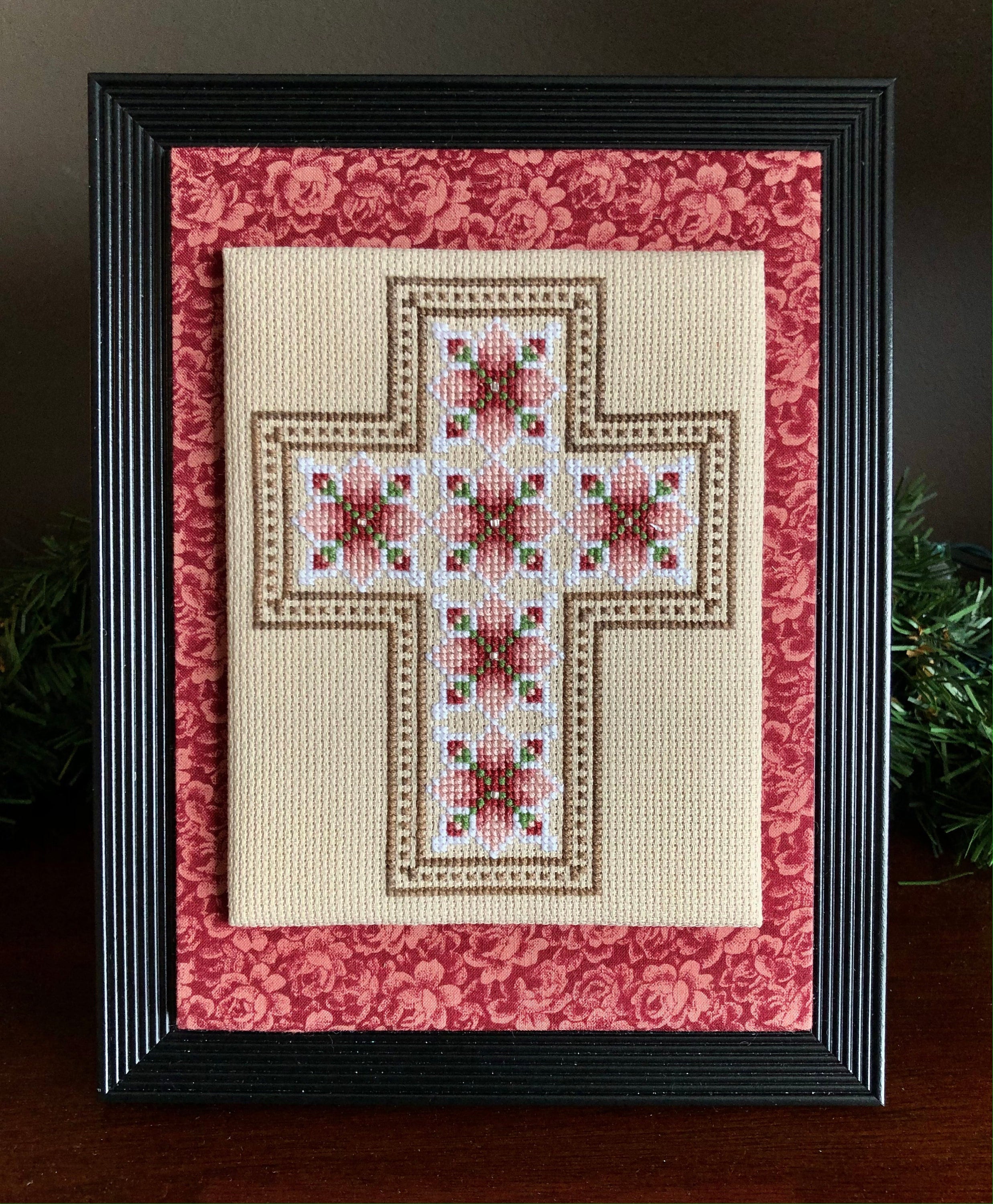 Floral Cross Cross Stitch Pattern - Etsy