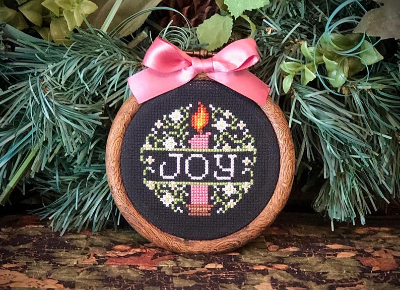 Advent: Week #3-JOY Cross Stitch Ornament Pattern - Etsy