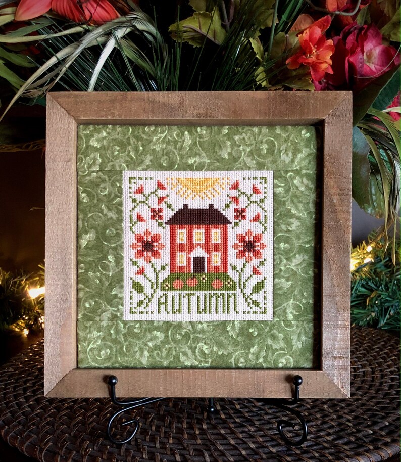 Autumn Square Cross Stitch Pattern - Etsy