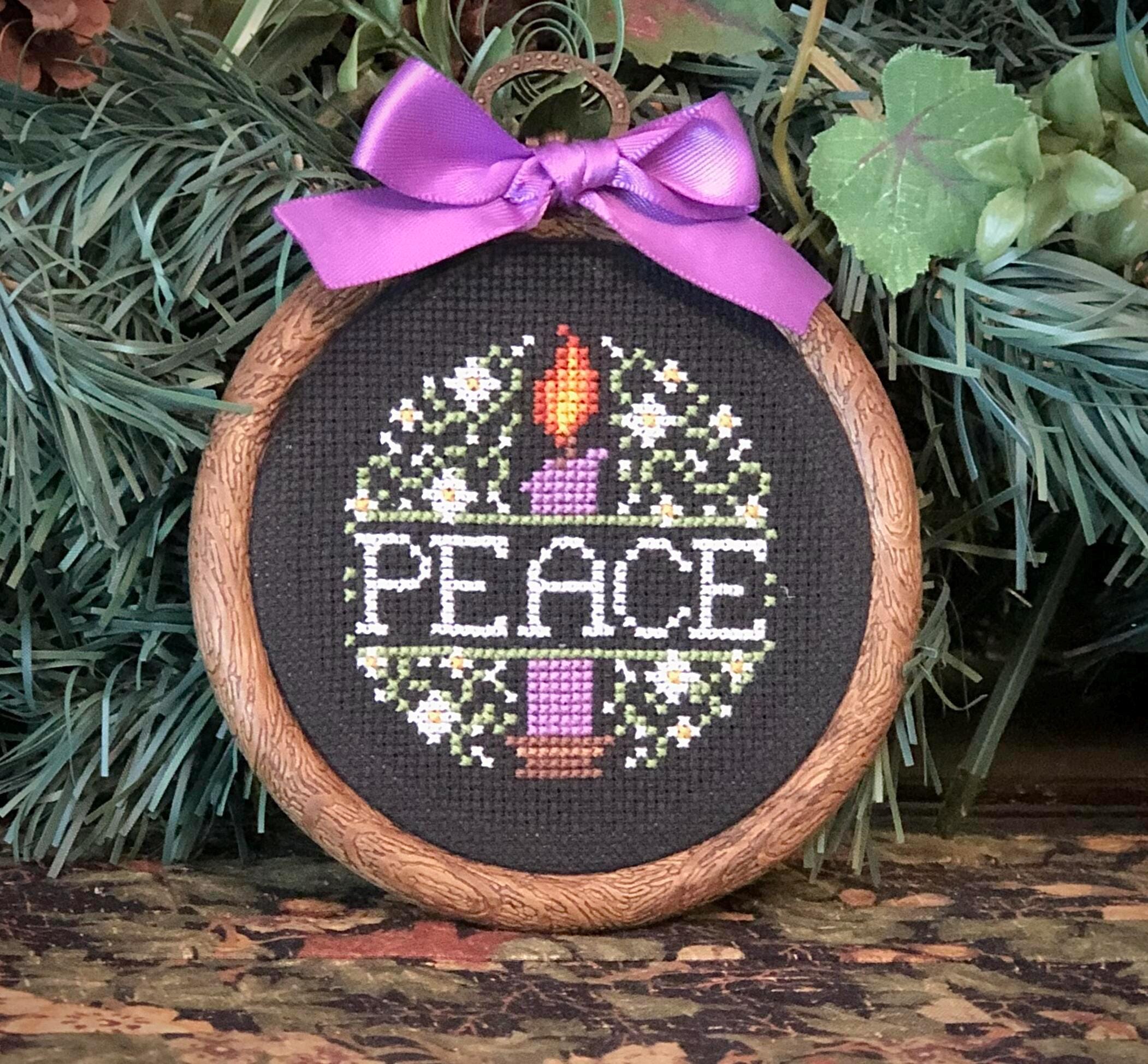 Advent: Week #2-PEACE Cross Stitch Ornament Pattern - Etsy