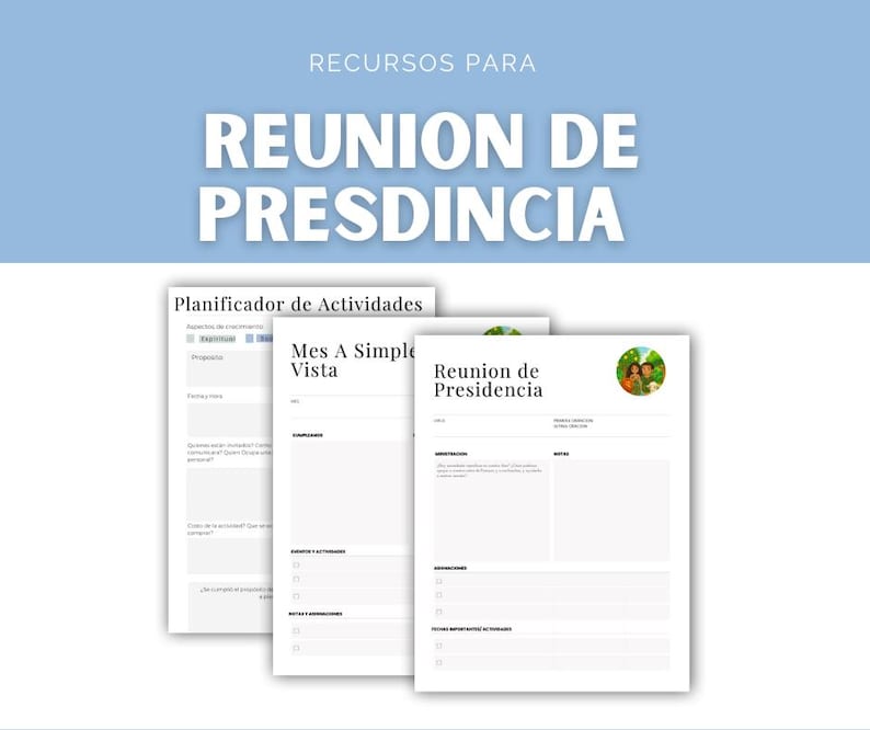 Kit Presidencia Primaria Editable | Carpeta Presidencia LDS ...