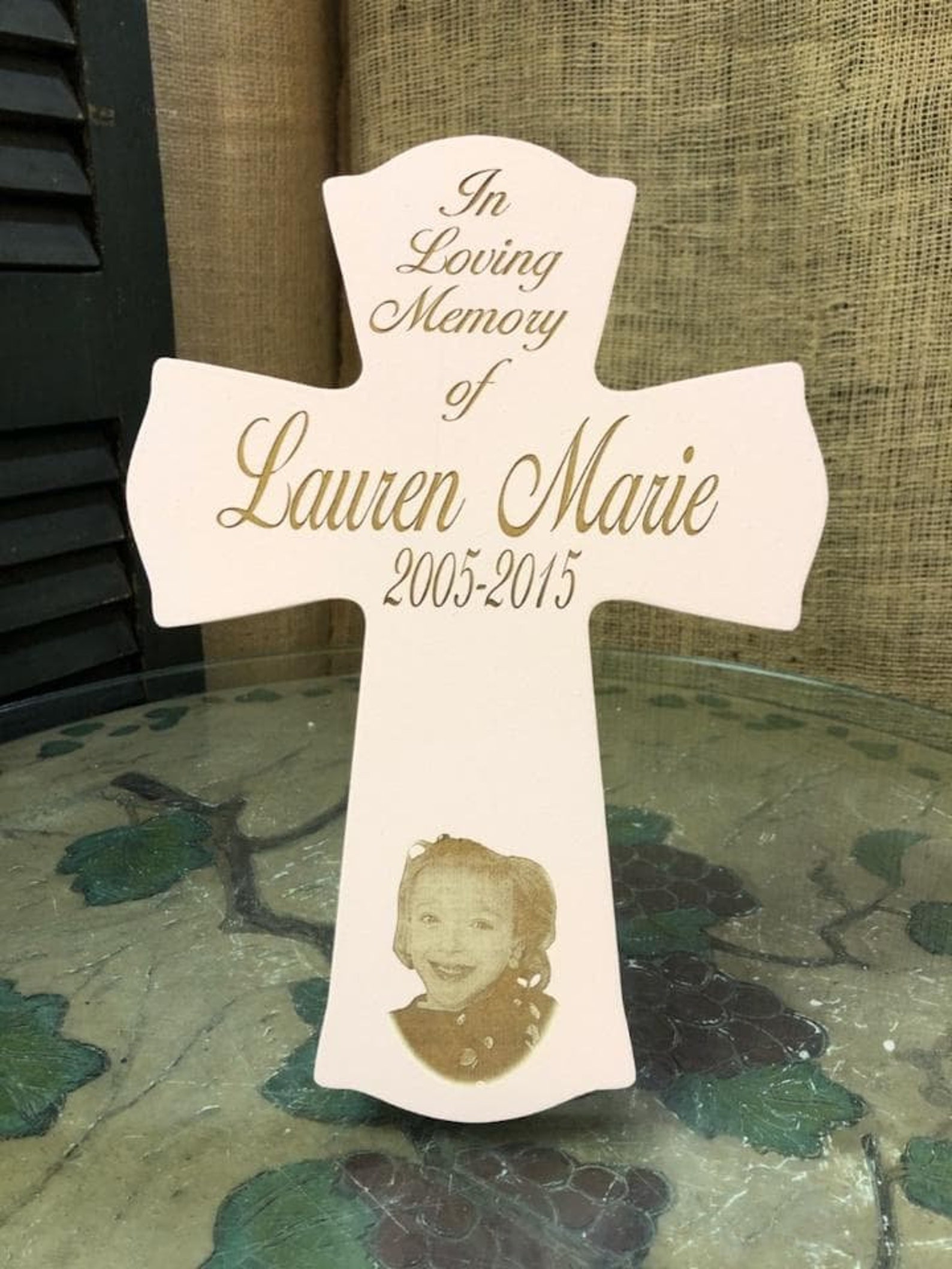 Cross Personalized Laser Engraved wall Hanging Cross New | Etsy