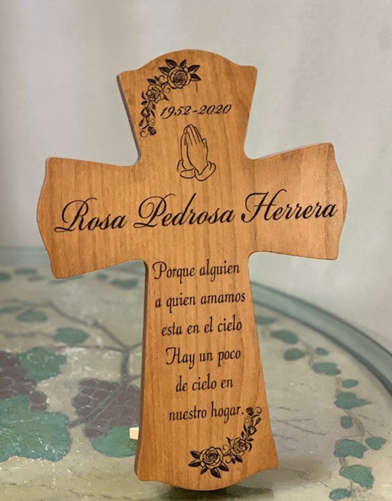 Cross Personalized Laser Engraved wall Hanging Cross New | Etsy