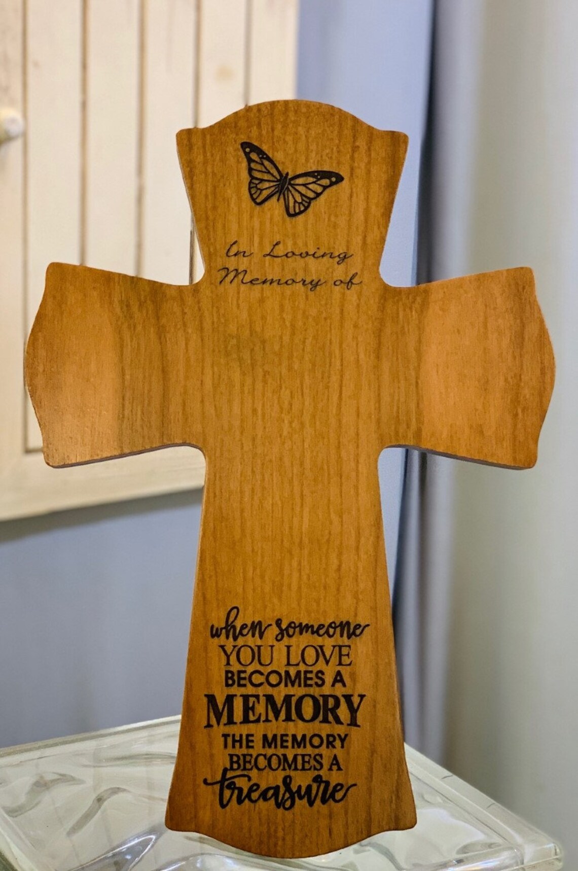 Cross Personalized Laser Engraved wall Hanging Cross New | Etsy