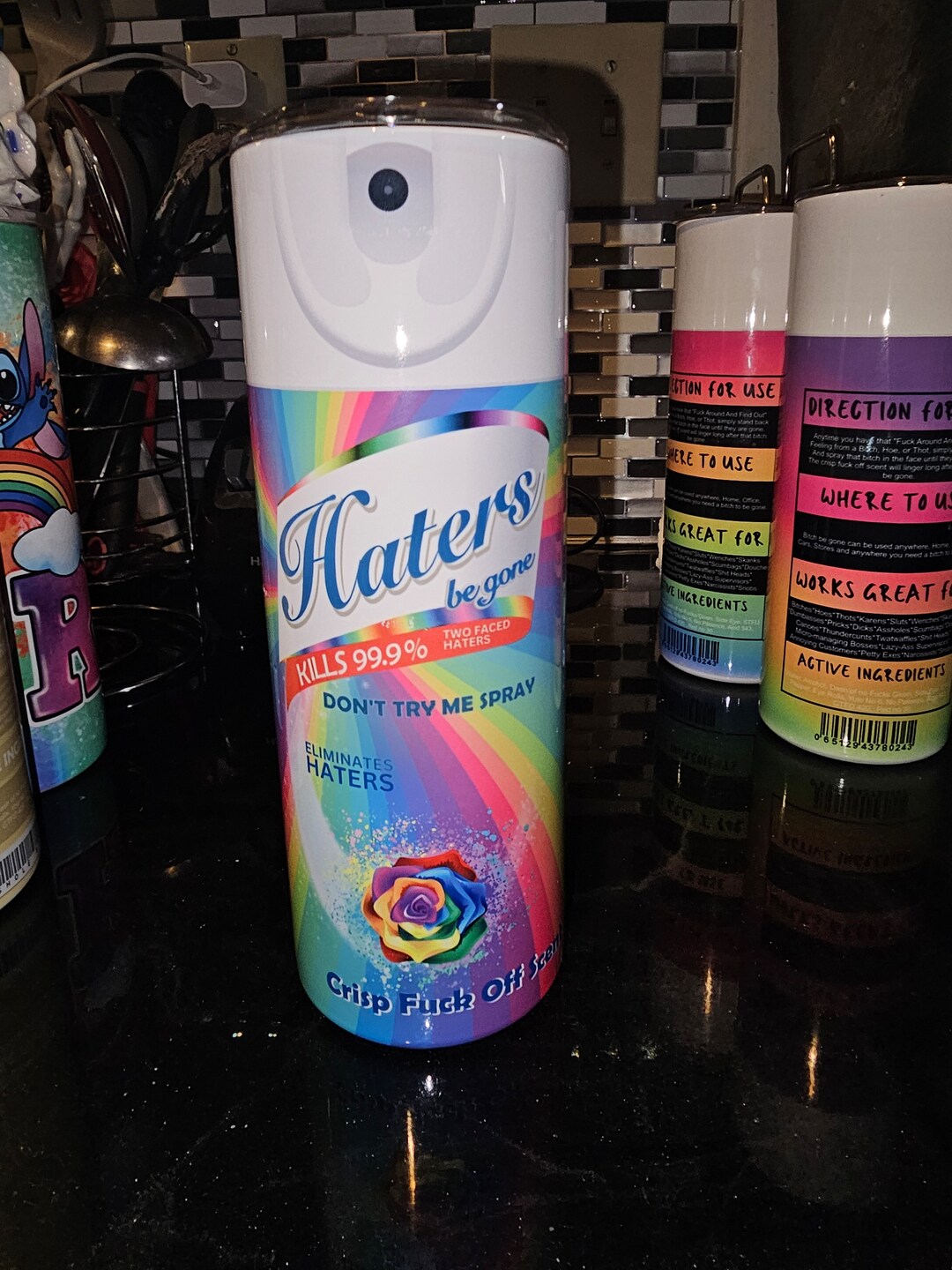 Haters Be Gone Goth Decor Stainless Steel Tumbler, Goth Decor Coffee ...