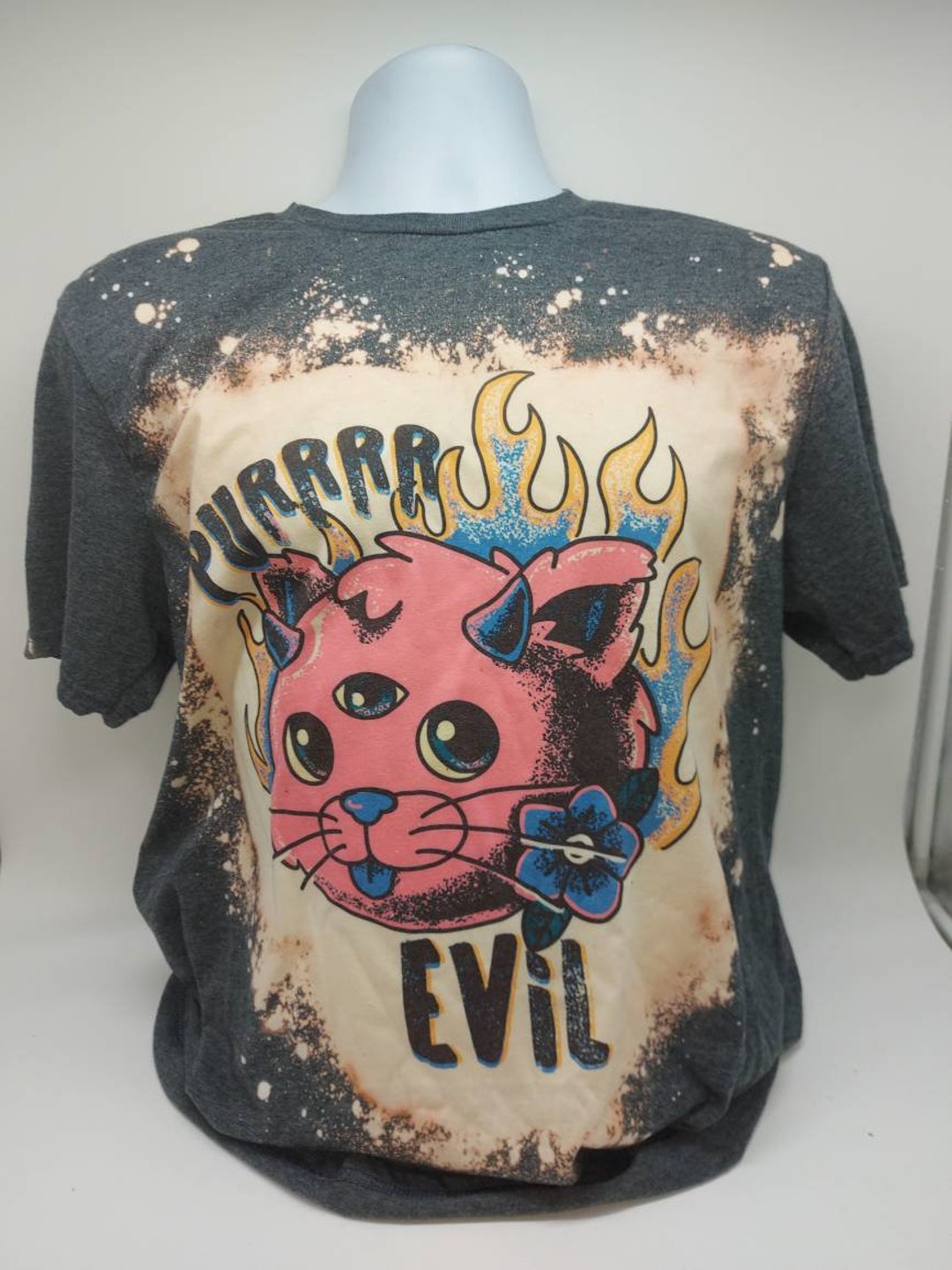 Satanic Cat Satan Shirt, Baphomet Horror Halloween Sublimated Tie Dye ...