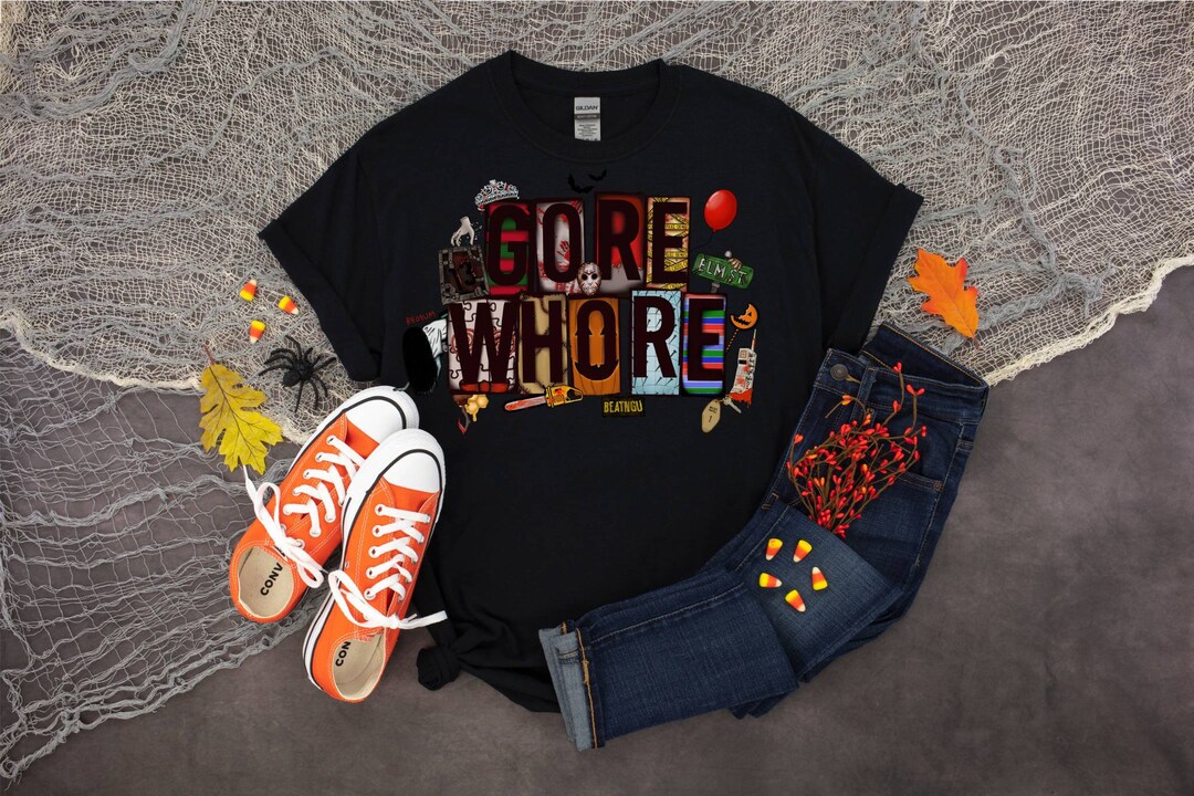 Gore Wh*re Horror Halloween Character Shirt Sublimated Tie Dye Shirt ...