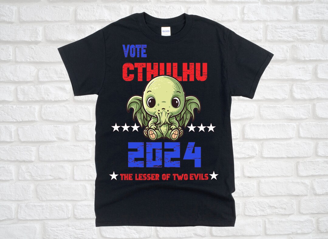 Vote for Cthulhu 2024 Election,horror Shirt Sublimated Tie Dye Shirt ...