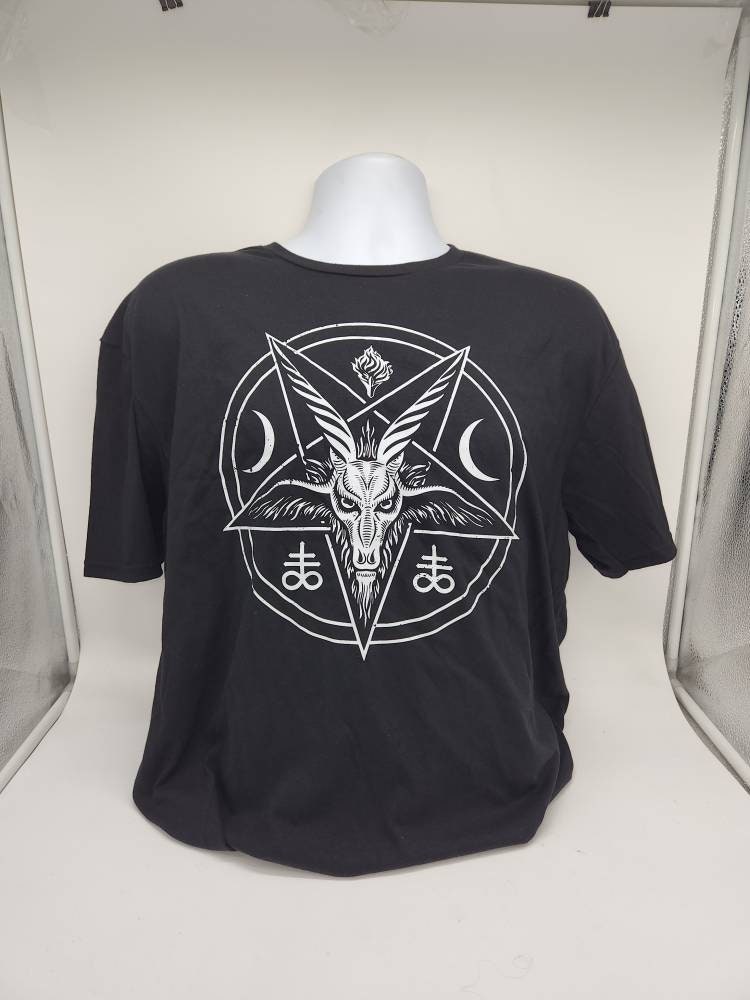 Satan Pentagran Baphomet Shirt Lucifer Goth Tshirt Graphic | Etsy