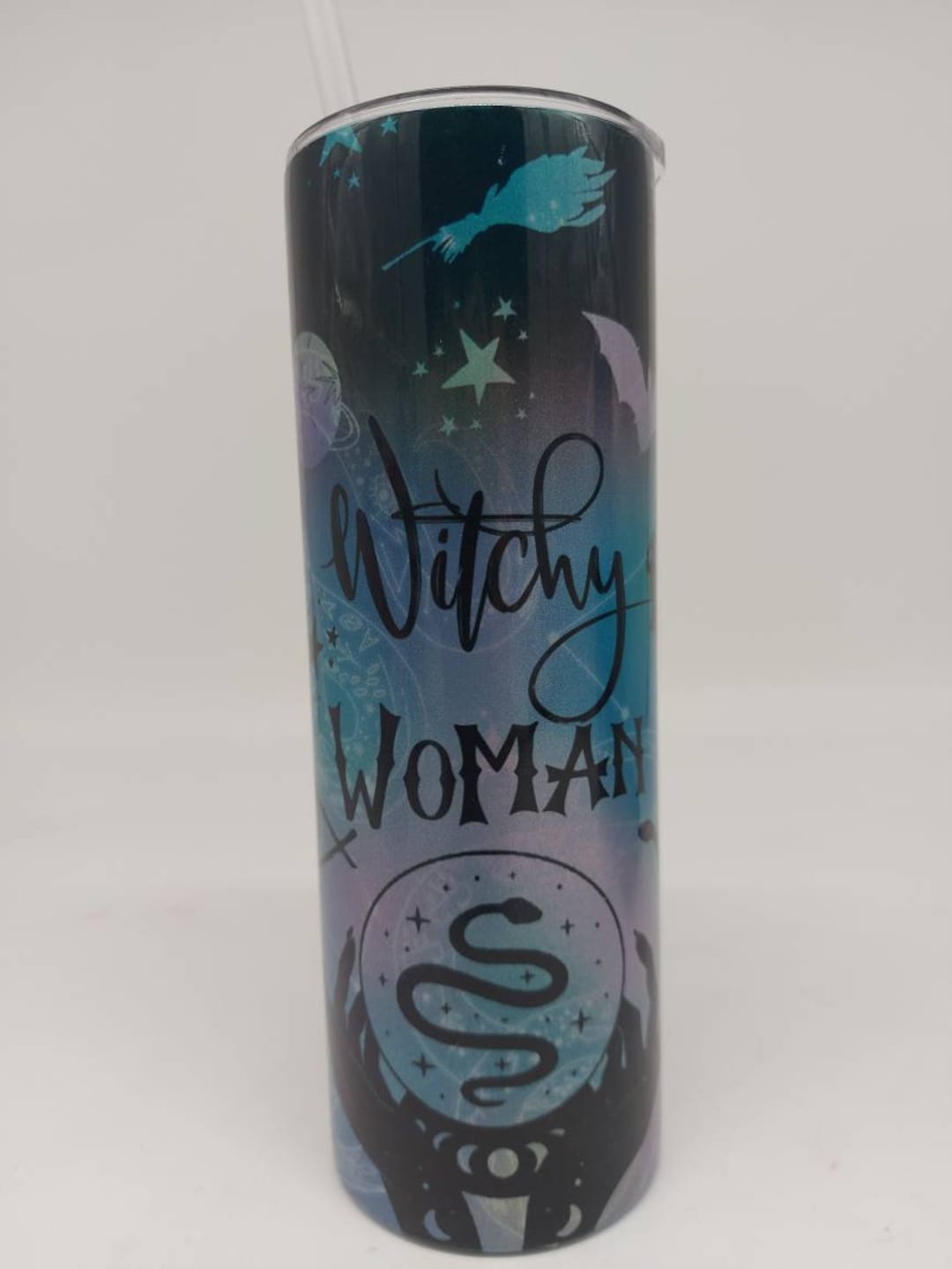 Witch Woman Crystal Ball Goth Decor Stainless Steel Tumbler - Etsy