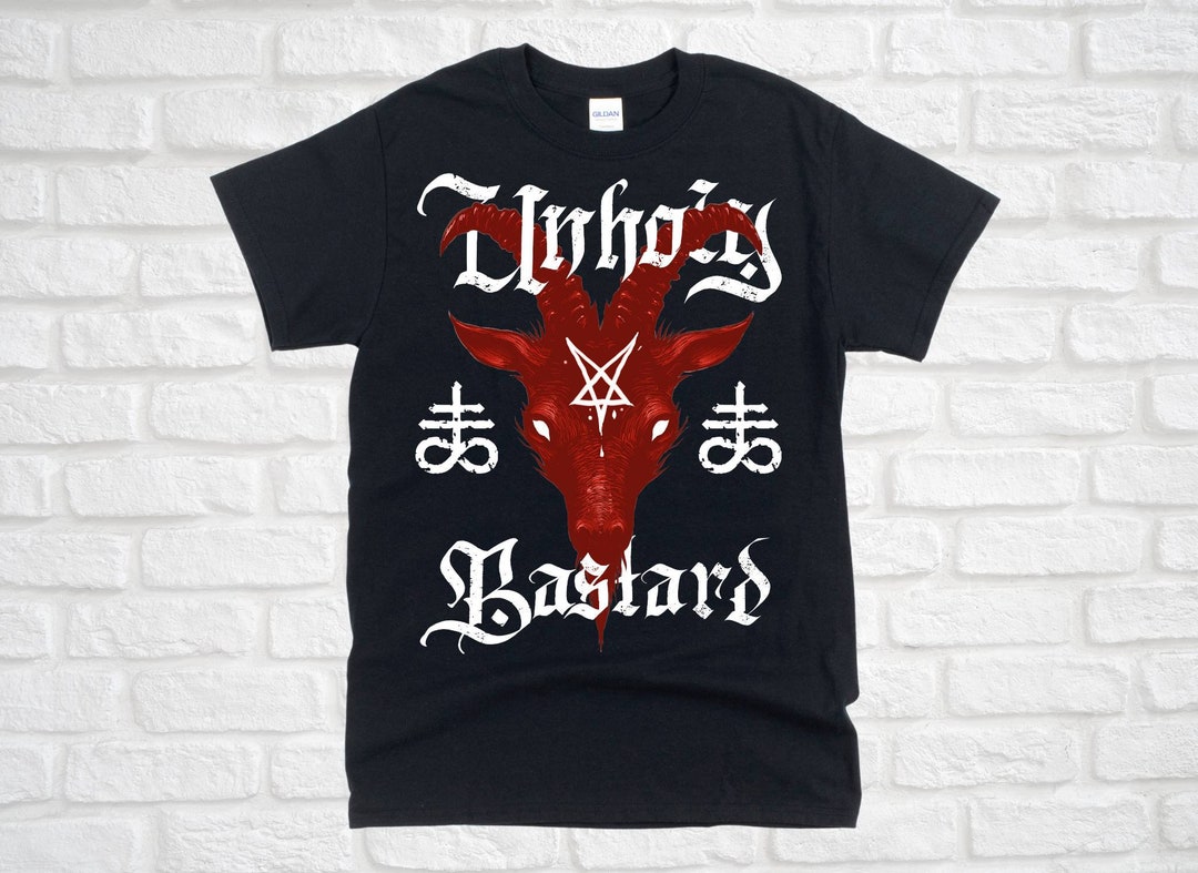 Baphomet Tie Dye Shirt, Unholy Bastard Goth Graphic Tee - Etsy