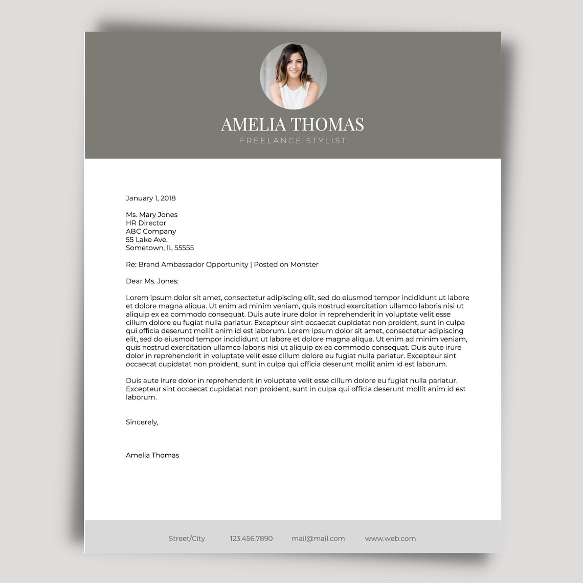 Professional Resume Template + Coverletter + Reference Page / With ...
