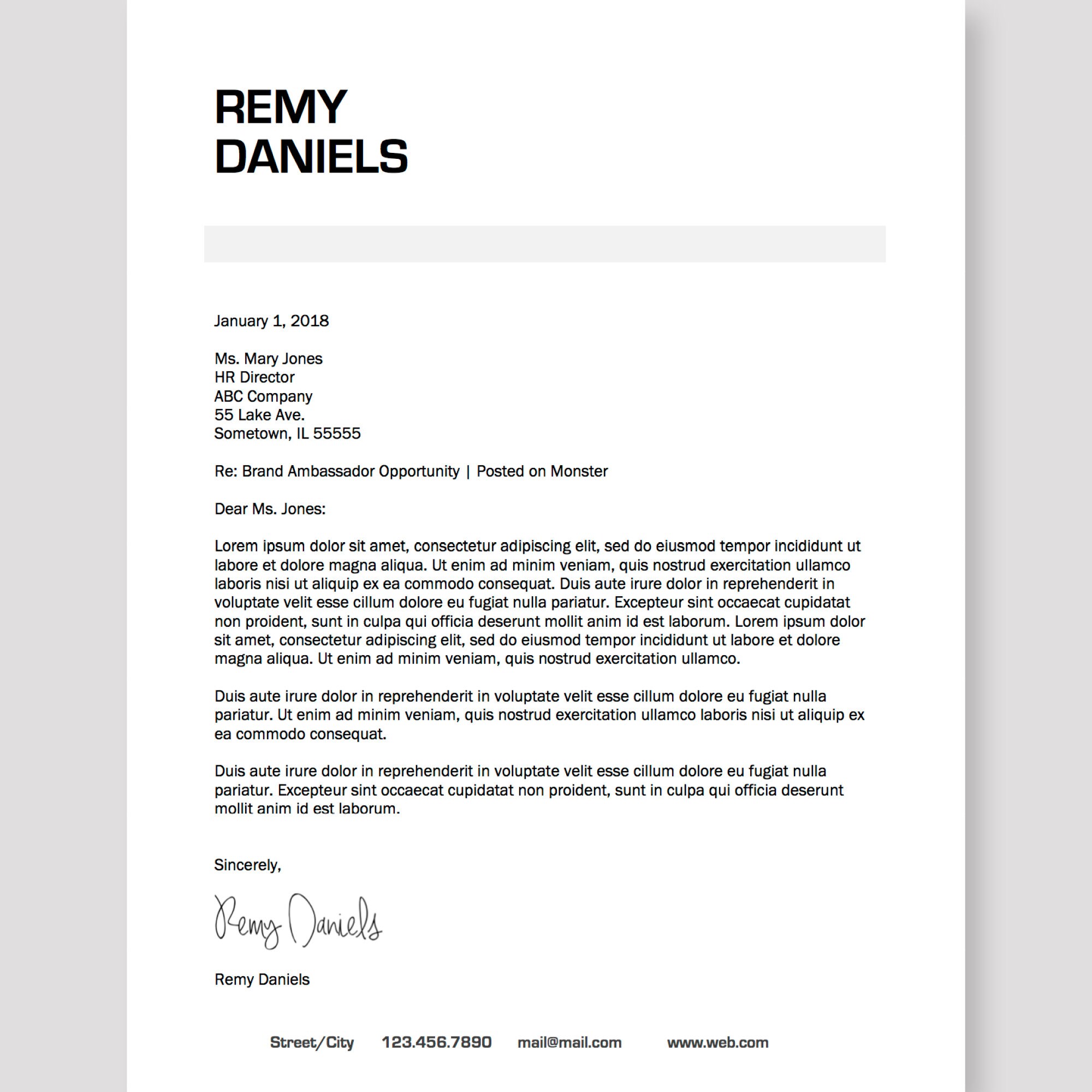 Professional Resume Template Coverletter Reference Page / - Etsy