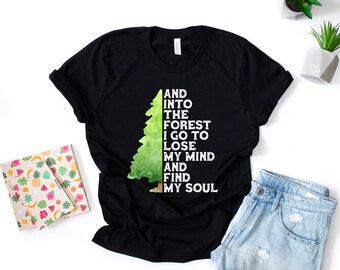 Forest Shirt Hiking Shirt Adventure Shirt Pine Tree Shirt - Etsy