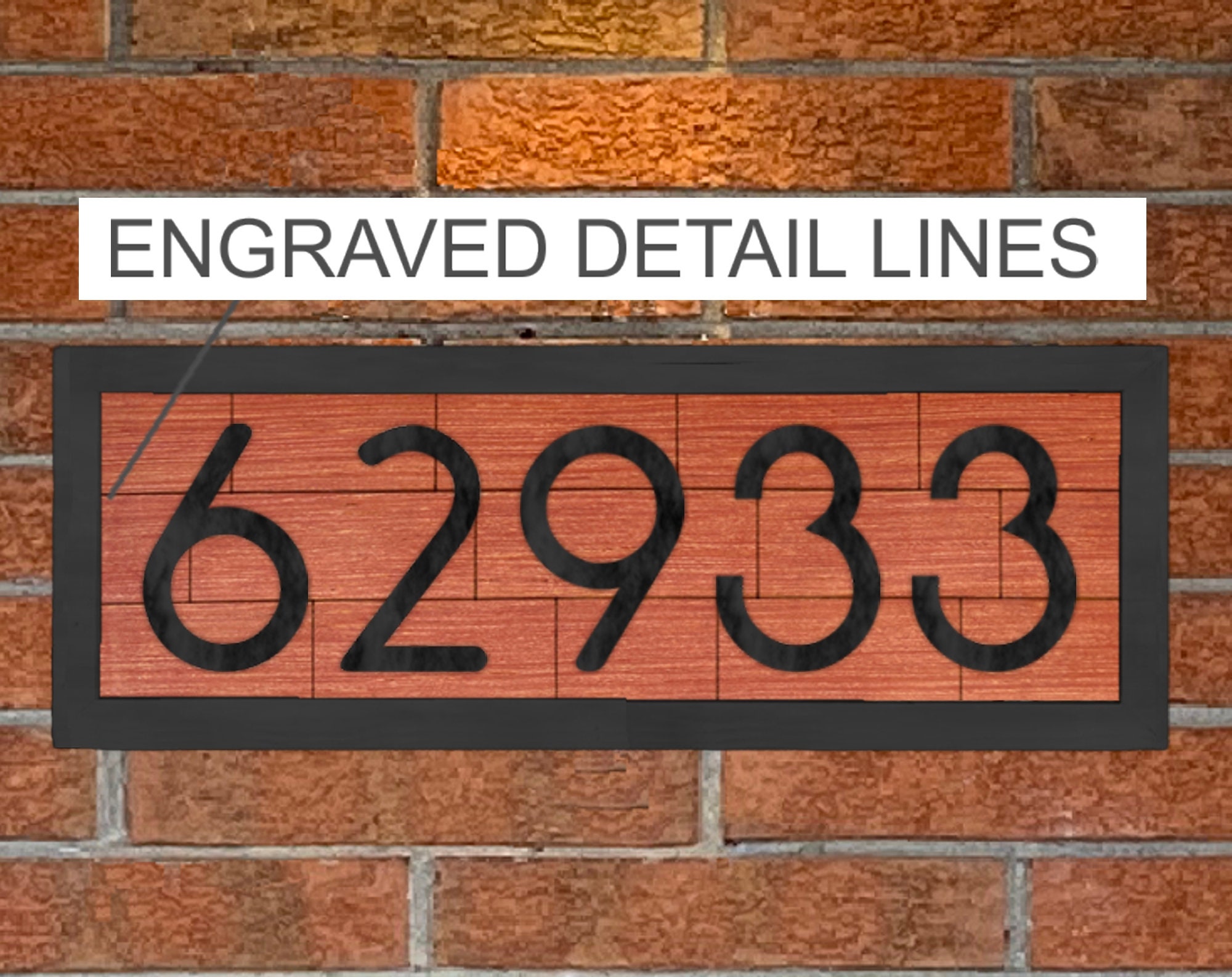 Horizontal House Numbers, Address Sign, Front Porch Decor, Address ...
