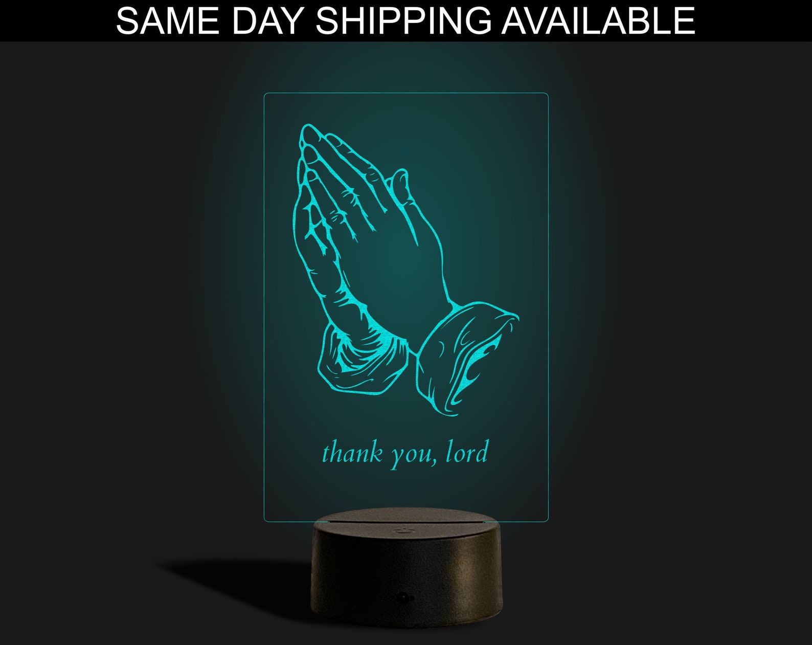 Praying Hands LED Light. Personalized LED Lamp. LED Sign. - Etsy