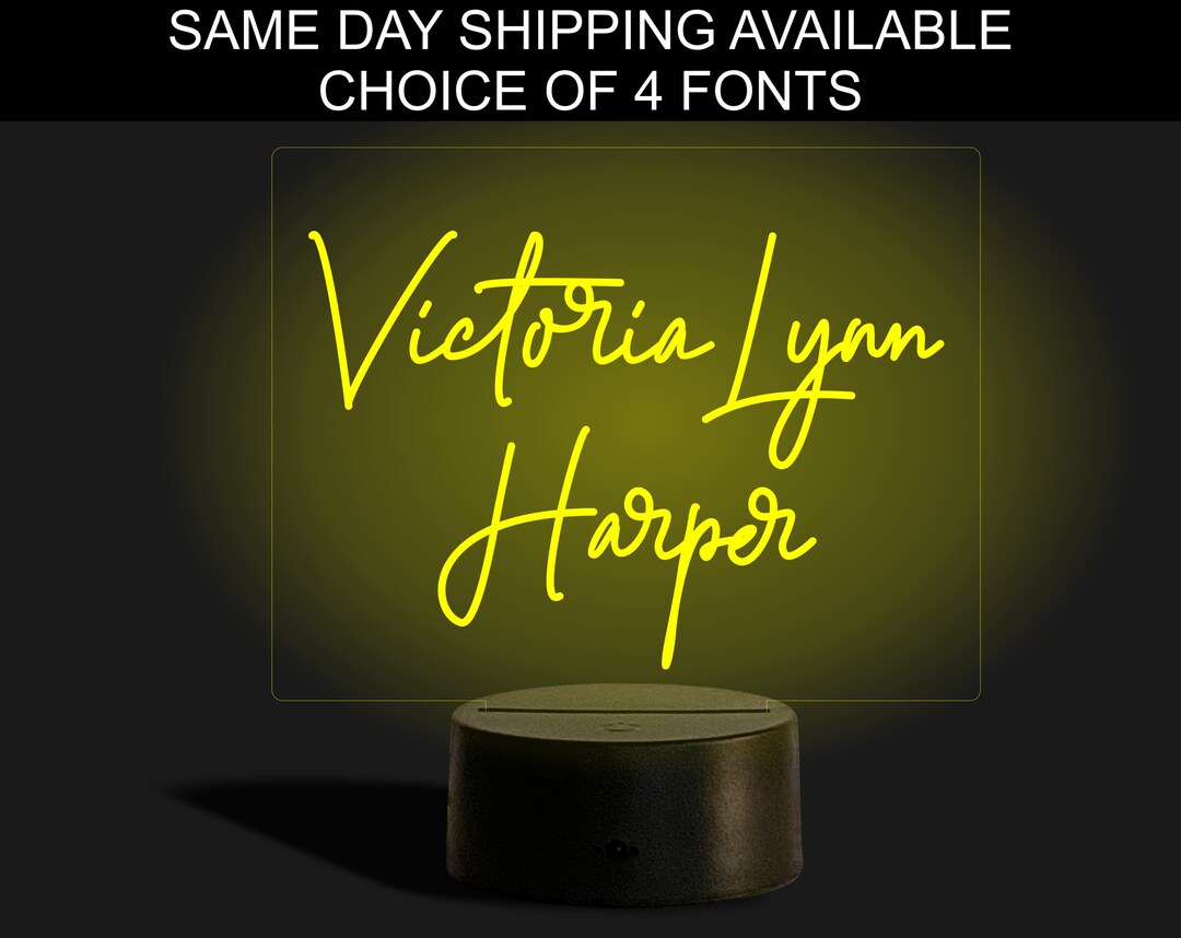 Custom Light up Name Sign (neon Name Plate Sign Lookalike ...