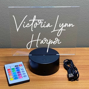 Custom Light up Name Sign (neon Name Plate Sign Lookalike ...