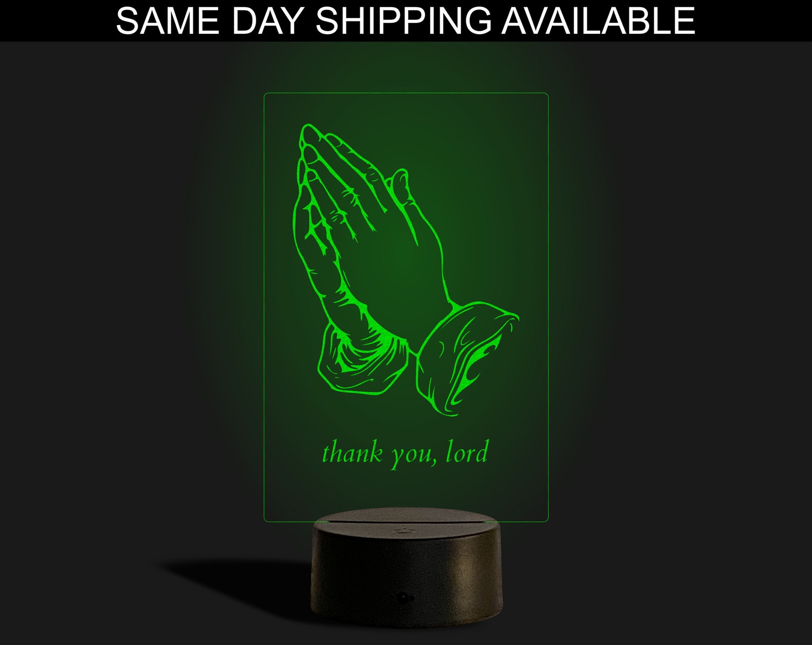 Praying Hands LED Light. Personalized LED Lamp. LED Sign. | Etsy