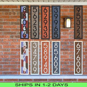 Vertical House Numbers, Address Sign, Front Porch Decor, Address Plaque ...