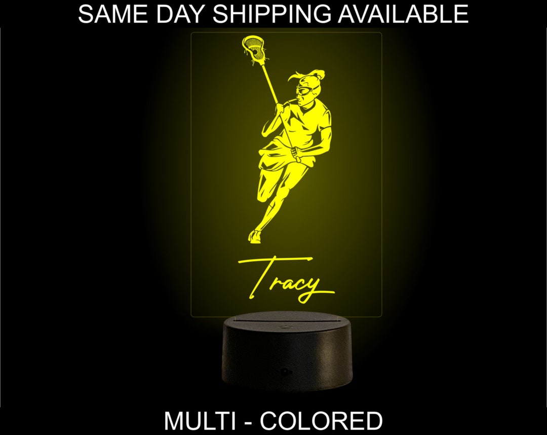 Personalized Lacrosse Girl LED Light (neon Sign Lookalike) for Kids and ...