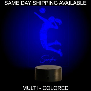 Volleyball Girl LED Night Light for Kids and Teens. Award or Trophy ...