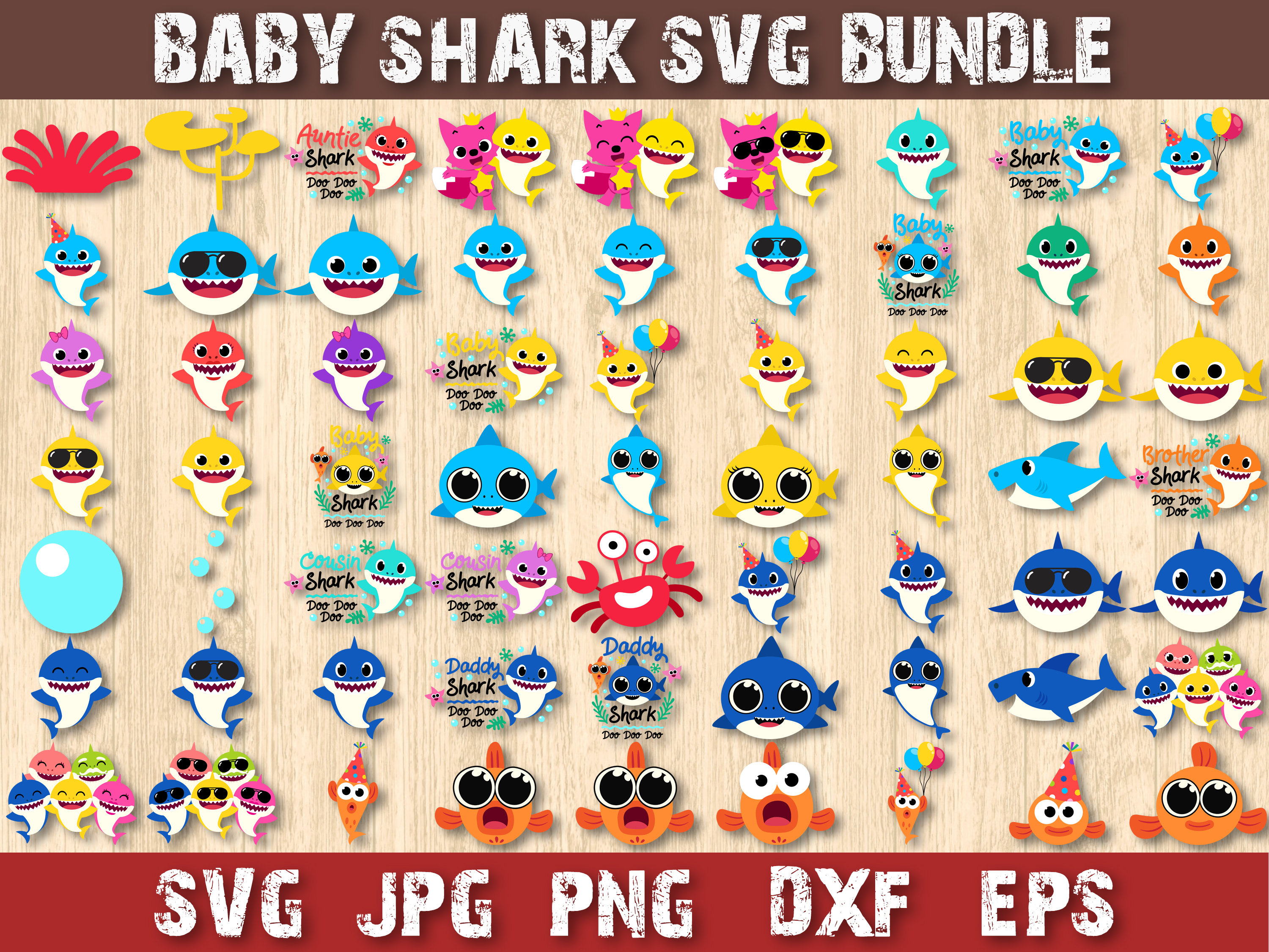 Baby Shark Svg, 135 Designs Baby Shark Svg Bundle, Baby Shark Bundle ...