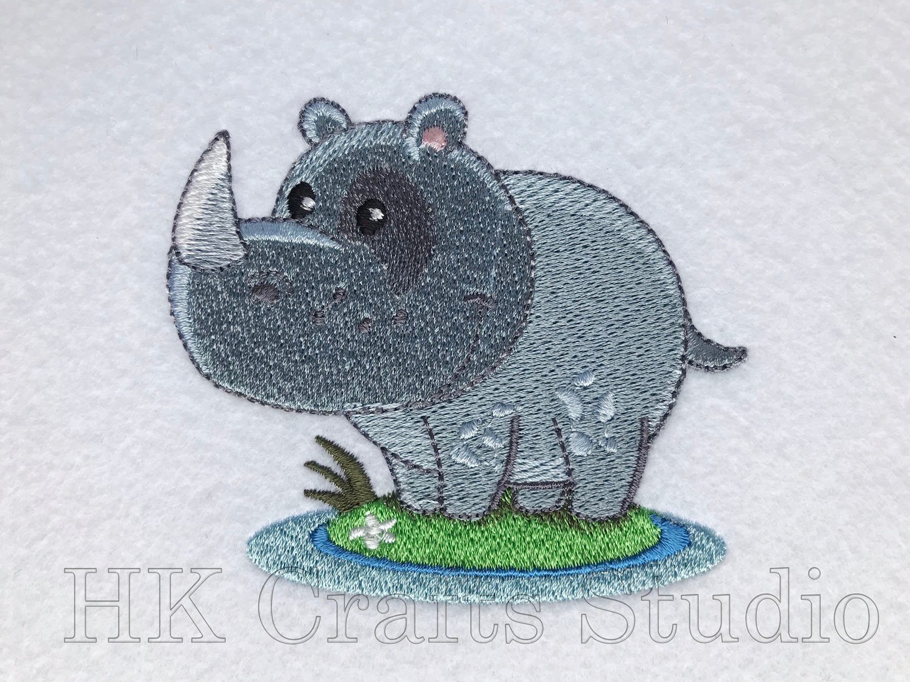 Craft Supplies & Tools Sewing Baby Rhino Machine Embroidery Design ...